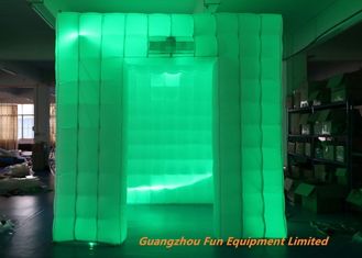 Inflatable Cube LED Bubble Photo Booth White PVC Oxford 3 * 3m