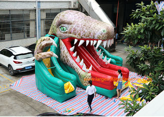 Dinosaur Water Park Commercial Inflatable Slide With Pool 6 * 4.5 * 5m