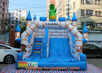 Flame Resistant Giant Commercial Inflatable Slide / Inflatable Bouncers With Slide