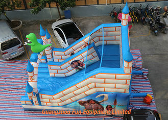 Flame Resistant Giant Commercial Inflatable Slide / Inflatable Bouncers With Slide