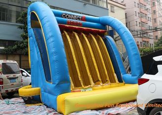 Giant Inflatable Sport Games Connect 4 Basketball Hoops Yellow / Blue / Red