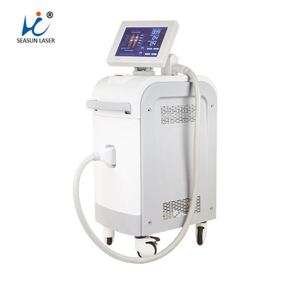 Painless Triple Wavelength Diode Laser Machine , Laser Hair Machine Vertical