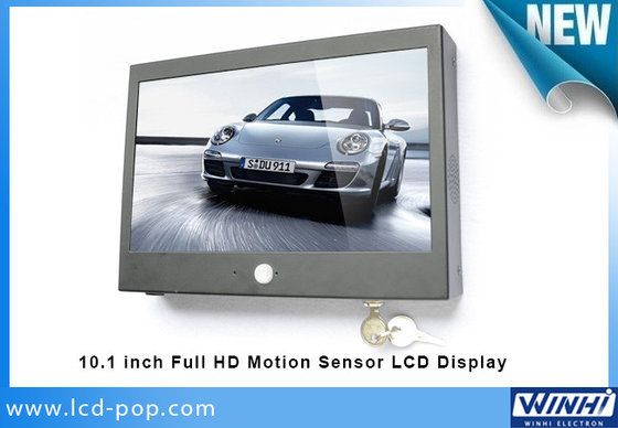 10 inch Outdoor Motion Sensor LCD Advertising Display Waterproof 1024x 600