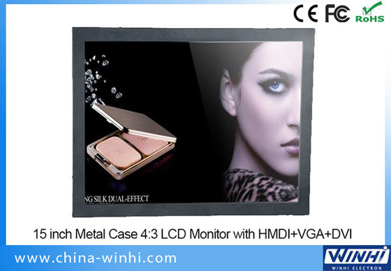 HDMI VGA DVI HD Lcd Monitor , 15 inch 1080p Wall Mounted Computer Monitor