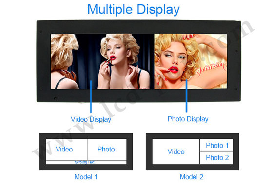 15 inch Digital Signage in Store Bar Type Wide Screen Rolling Video Display Digital Advertising Display Screens