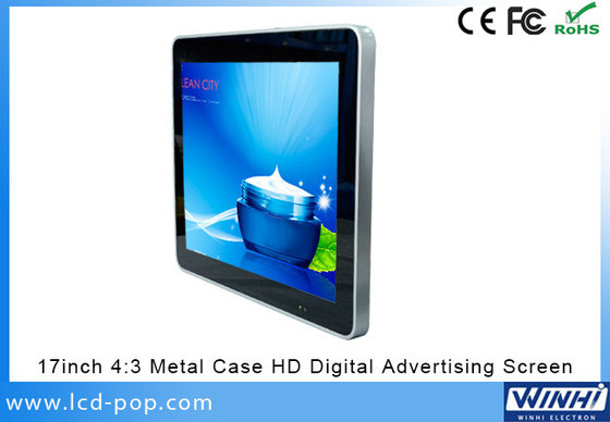 Remote Control 1080p Resolution 1280*1024 Hotel Wall Mounted Digital Signage Totem 4:3 screen displays