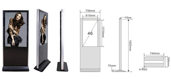 Floor Standing Digital Signage Kiosk , Free Standing Digital Display Signage