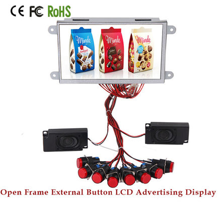 7 Inch Open Frame LCD Monitor , LCD Advertising Board Restaurant Digital Signage