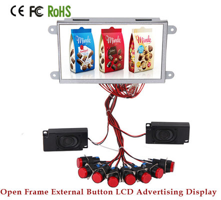 Open Frame 7 Inch Indoor Advertising LCD Screen For MP4 / AVI / DIVX / XVID / VOB