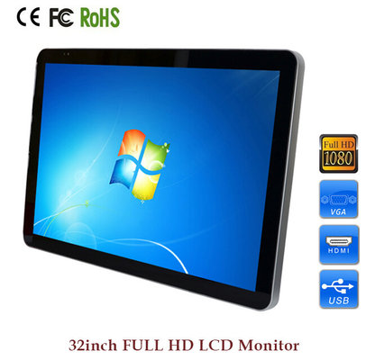 32 Inch Vertical Monitor Mount Advertising Video USB TFT Monitor for pc