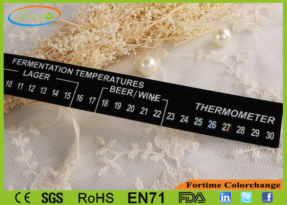 High Accuracy PET LCD Thermometer Strip For Wine / Beer / Room Labels