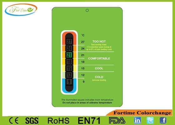 Household Eco Room Thermometer Card Color - Changing Durable
