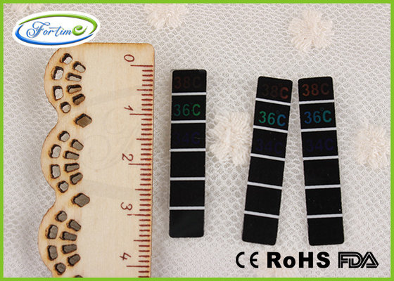 Forehead LCD Liquid Crystal Thermometer Strips Reversible Temperature Labels Multi Temp