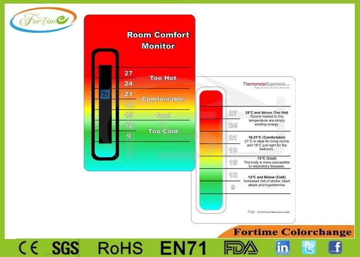 Household Eco Room Thermometer Card Color - Changing Durable
