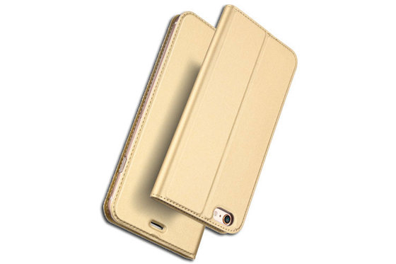 PU Leather IPhone Protective Cases Magnet Gold Slim Iphone 6 Case With Card Pocket