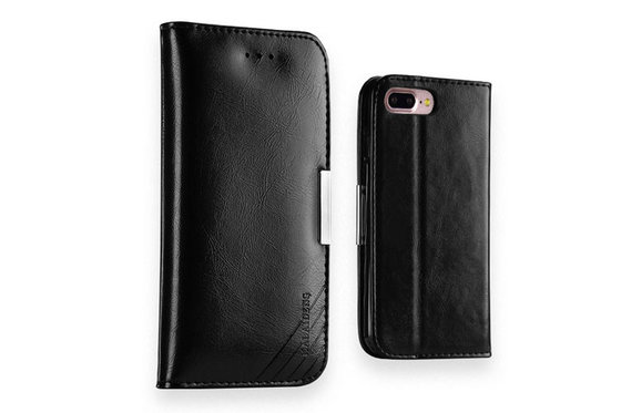 Luxury Black Mobile Phone Covers ,  Durable Iphone 7 Plus Leather Case
