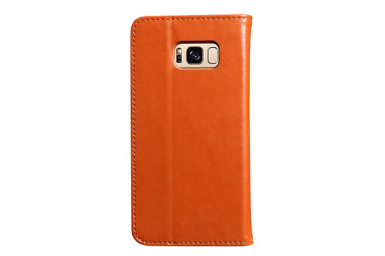 Flip Real Leather Mobile Phone Case , Leather Phone Wallet Case  For Galaxy S8