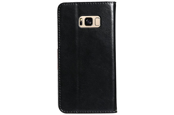 Unique Custom Leather Phone Cases Black Color Shockproof For Galaxy S8