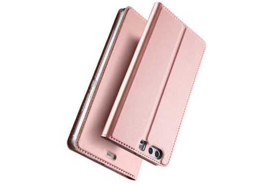 Rose Gold PU Leather Huawei Phone Cases Card Holder Involved For Huawei P10 Plus
