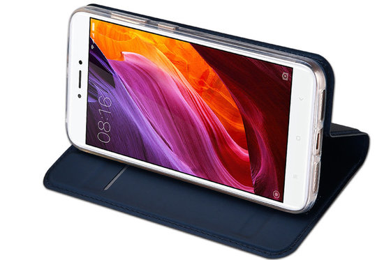 Blue Xiaomi Phone Case Redmi 4X Shockproof Card Holder Stand Function