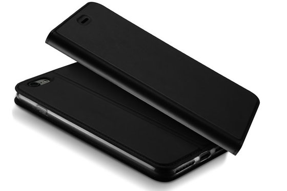 Shockproof Iphone 7 Flip Cover , Black PU Leather Iphone 7 Leather Case Magnetic