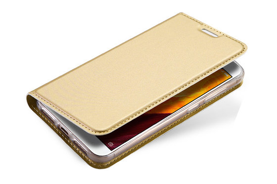 Gold Xiaomi Redmi 4x Phone Case , Redmi Note 4 Mobile Cover With PU Leather Material