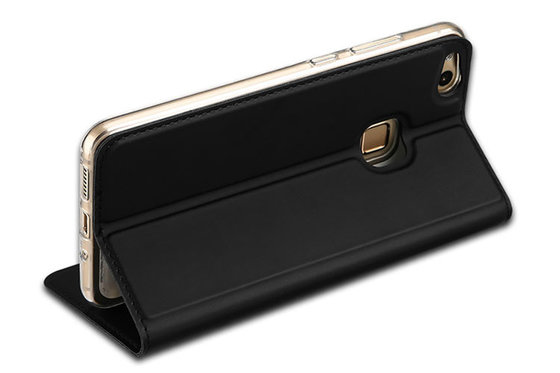 Fashionable Black Huawei P10 Flip Cover , Huawei P10 Lite Case With Type C Cable