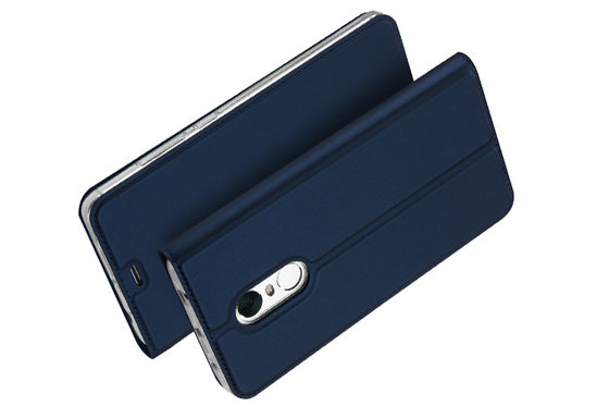 Durable Blue Xiaomi Flip Cover , PU Leather Xiaomi Redmi Note 4 Case