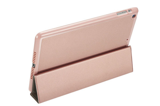 Personal Design Pink IPad Protective Case PU Leather Slim With Hard Plastic Back Cover
