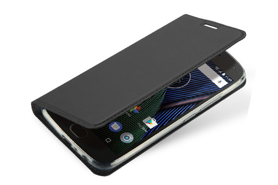 Professional MOTO G5 Plus Phone Case PU Leather Material With Kickstand / Card Slot
