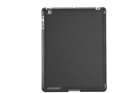 Fashionable Ipad 4 Protective Case PU Leather Black Slim Apple Ipad 4 Cover