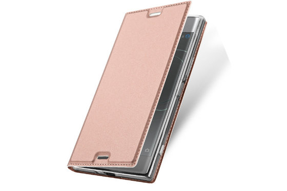 Luxury Rose Gold Sony XZ Premium Cover PU Card Slot Kickstand Magnets