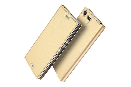 Luxury Gold Sony XZ Premium Case Stand Function PU Card Slot Magnets