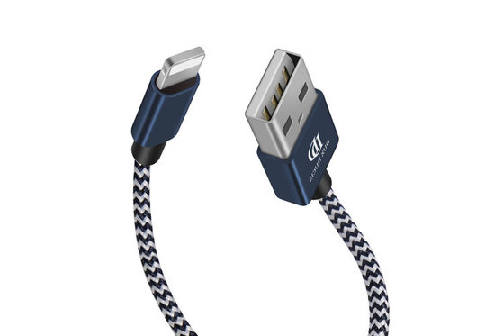 100cm 20cm Blue IPhone Lightning Cable Fast Charge Data Transfer USB 2.0