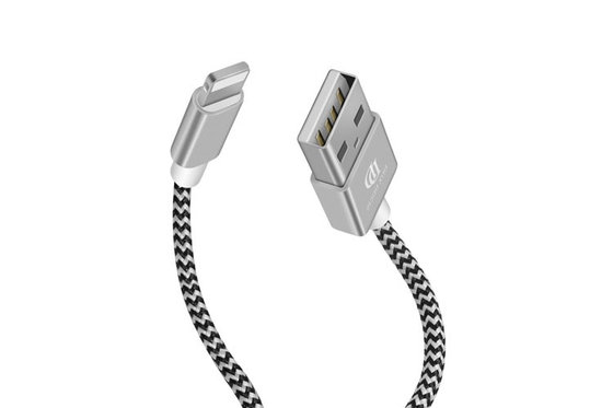Nylon Braided IPhone Lightning Cable USB 2.0 Sync For Fast Charge CE Approved