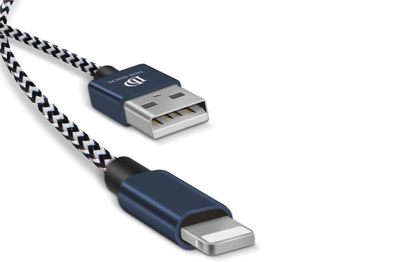 Fast Charge Apple Lightning Cable , Blue 2 Packs 3.28ft 0.66ft Iphone Sync Cable