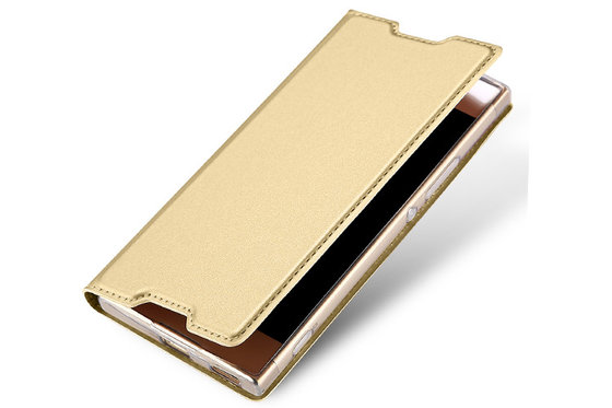 Professional Gold Sony XA1 Cover , Card Slot PU Leather Sony Flip Case