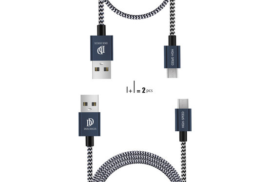 Nylon Braided Wire Micro USB Data Cable USB 2.0 Three Colors Options