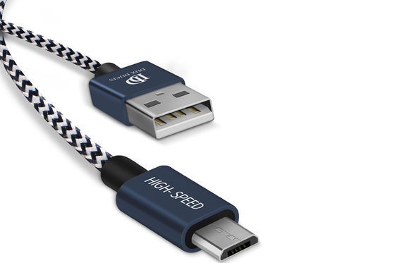 Nylon Braided Wire Micro USB Data Cable USB 2.0 Three Colors Options