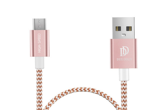 Anti Cracking Micro USB To Micro USB Cable Aluminum Alloy Connecter Endurable