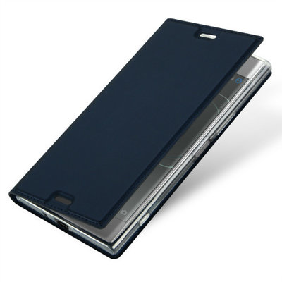 Black Leather Phone Cases for Sony XZ1 Compact , mobile phone cover
