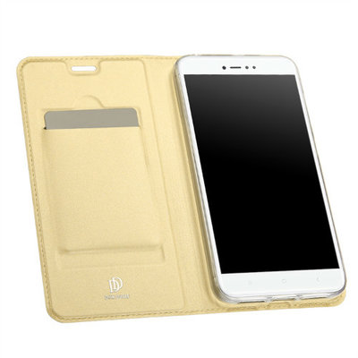 Book Flip PU leather Xiaomi Phone Case for Redmi Note5A Prime , Yellow
