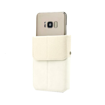 White Universal Cell Phone Covers / PU Leather Smartphone Protective Case