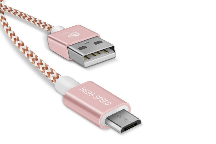 100cm / 20cm High Speed USB Cable , Fashion Pink Mobile Data Cable USB 2.0