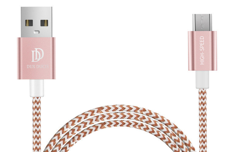 Endurable Micro USB Data Cable USB 2.0 Pink Color 100cm / 20cm Lengths
