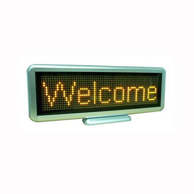 Yellow LED Scrolling Sign Programmable Display Advertising USB Reachargeable C1664Y