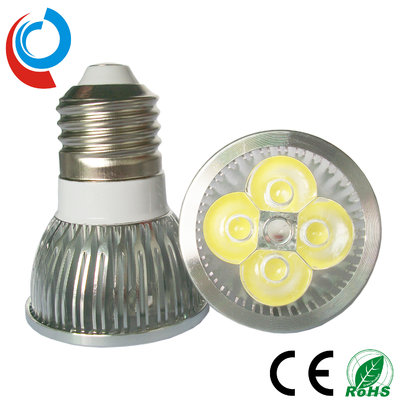 Aluminum Lamp 4w High Power GU10 E27 LED Light Bulbs / 240 250 300 Lumen (50000h life)