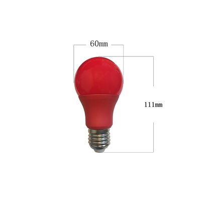E27 Plastic Coated Aluminum A60 LED Bar Laboratory LED Light Bulbs 540LM