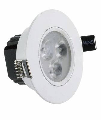 50 - 60HZ Recessed Led Ceiling Lights 3w Epistar Chip , High Efficiency Long Life