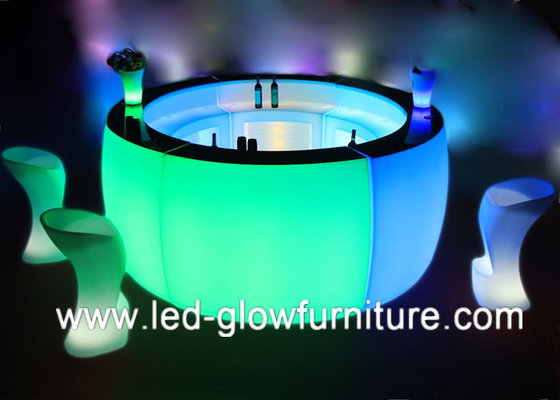 Multi color changing led light furniture , Plastic led illuminated bar counter tables